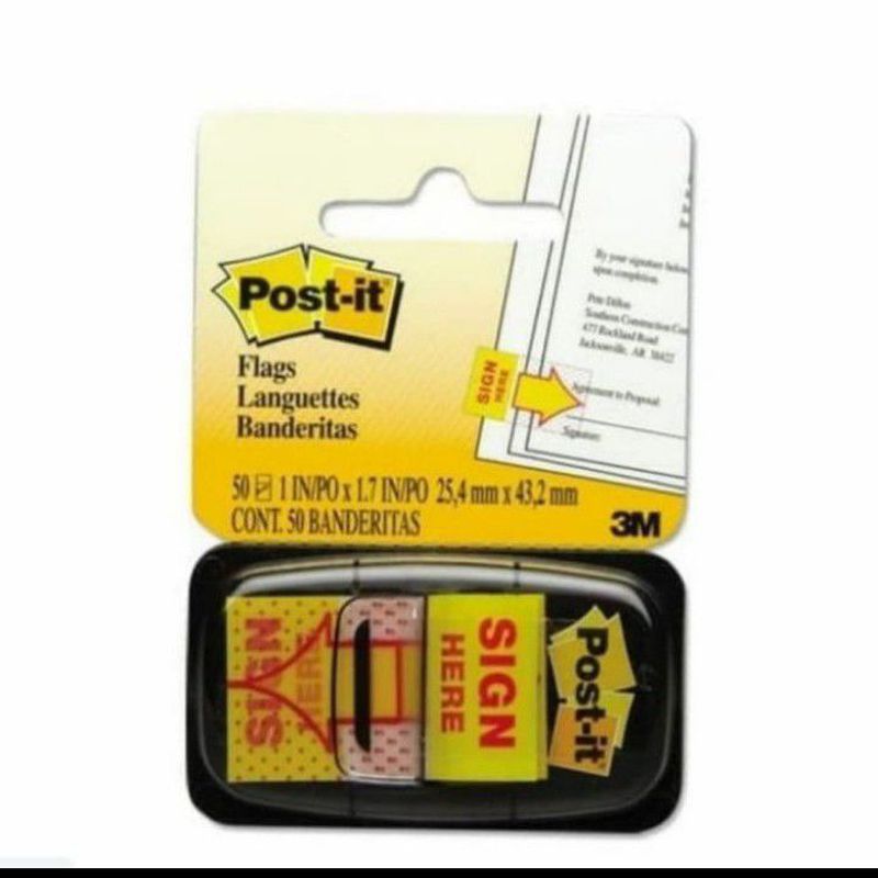 POST IT PAGE MARKER SIGN HERE 3M 680-9