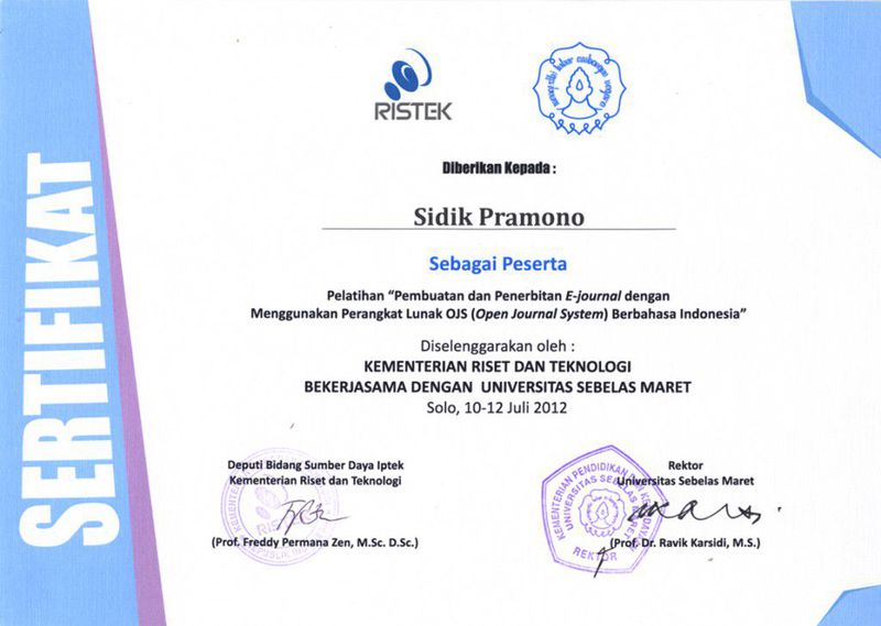 Cetak Sertifikat CV Kharisma Persada