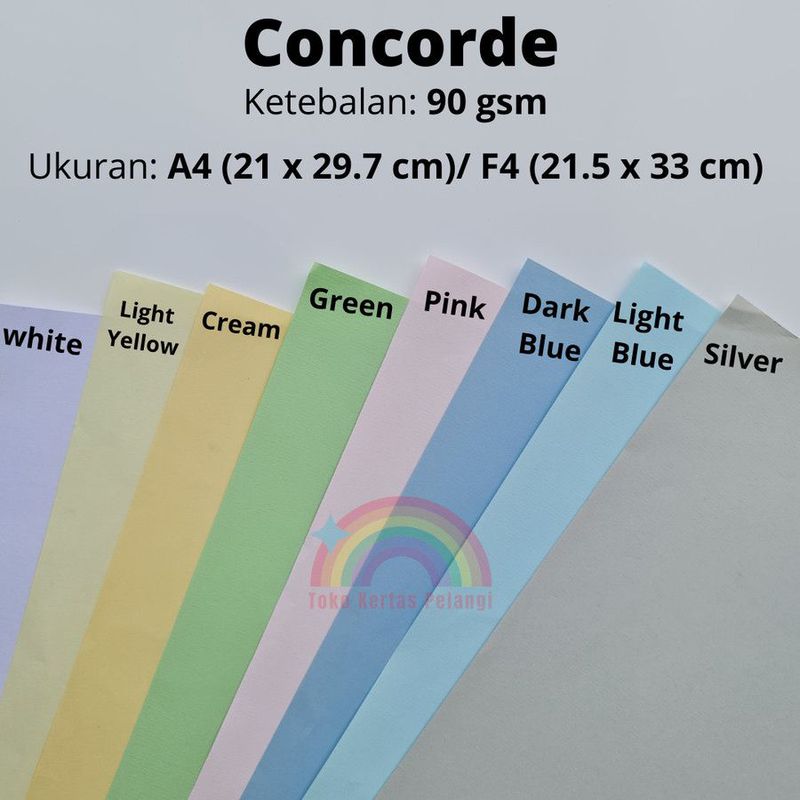 Kertas Concorde 90 gsm F4 - Light Yellow