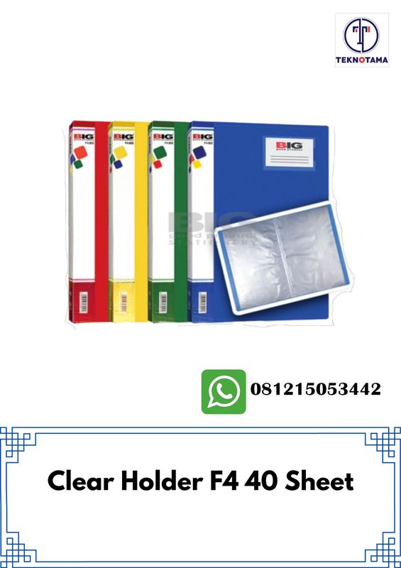 Clear Holder F4 40 Sheet