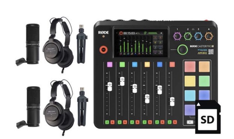 Rode Podcast Microphone Package Rodecaster