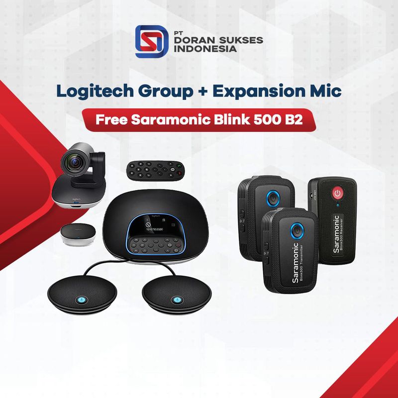 Logitech Group + Expansion Mic Group (Free Saramonic Blink 500 B5)