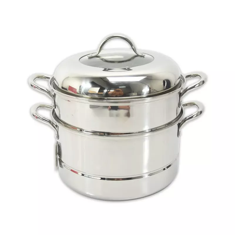 Panci Pengukus Steamer Perebus Stainless steel Dua Susun