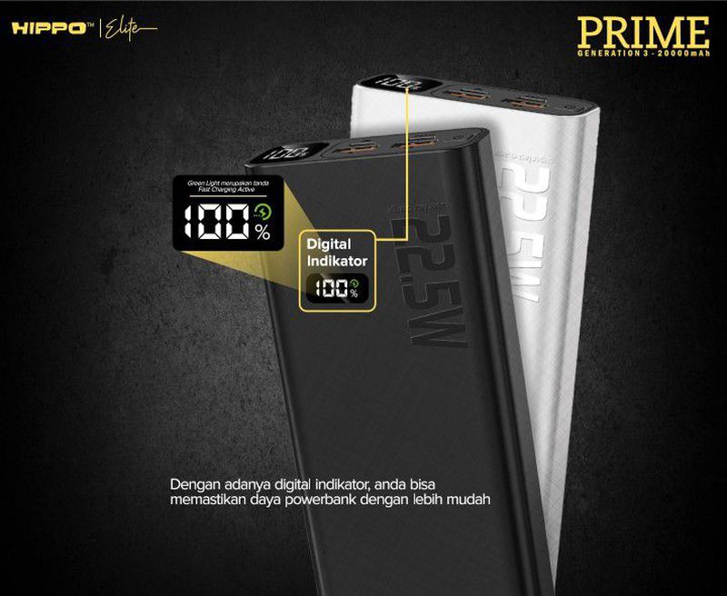 Hippo Elite Powerbank Prime Gen 3 20000 mAh