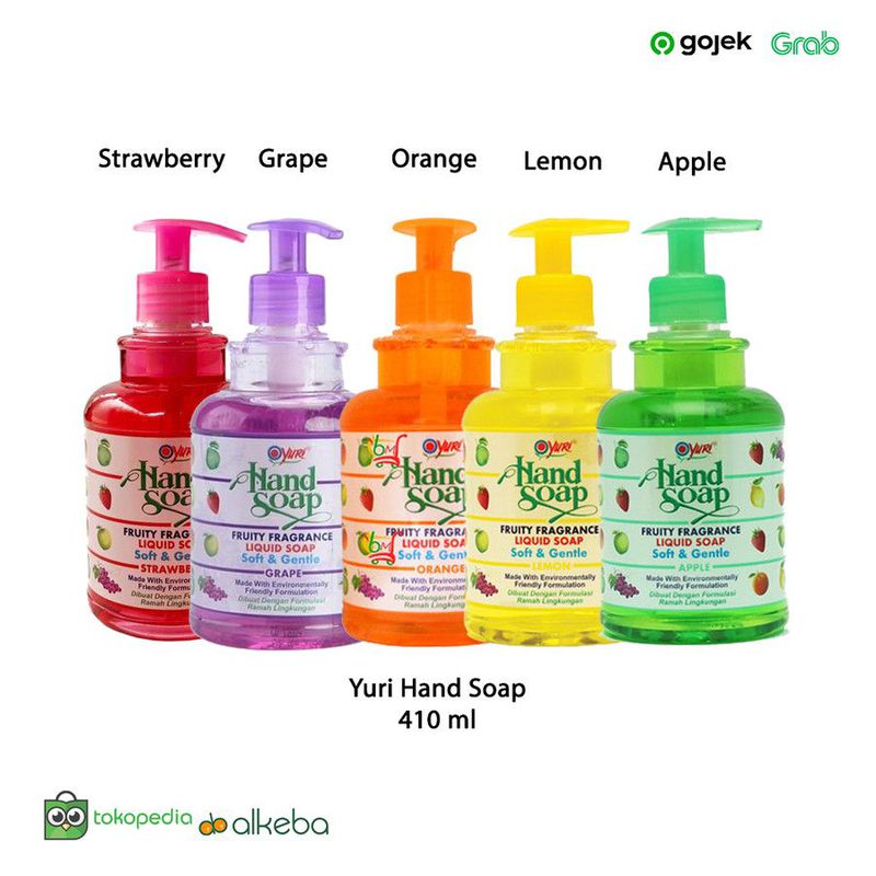 Handsoap Botol Pump 410 ml Yuri / sabun cuci tangan Yuri pump botol