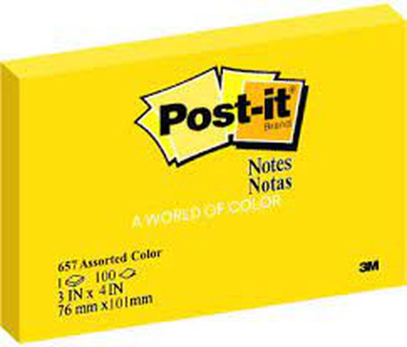 MEMO STICKY NOTE 3 M UK. 657