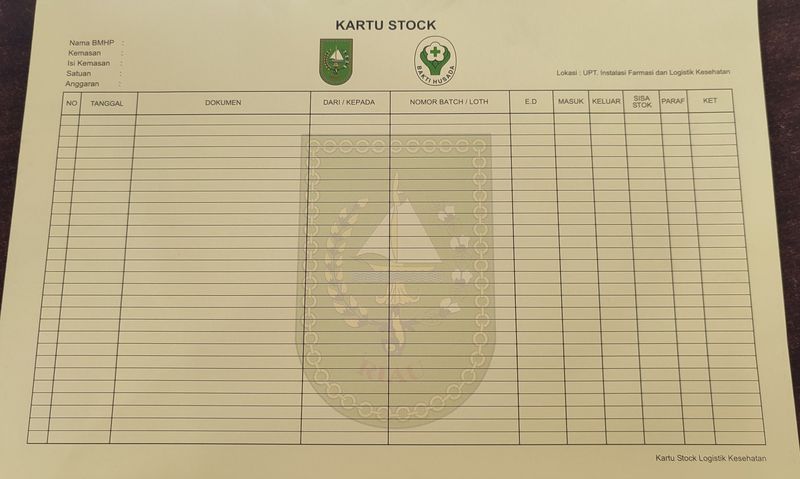 Lembar Kartu Kendali