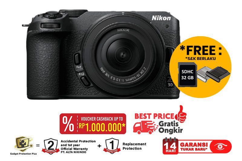 NIKON Z30 / Nikon Z 30 kit Mirrorless Camera GARANSI RESMI - Kit 1650