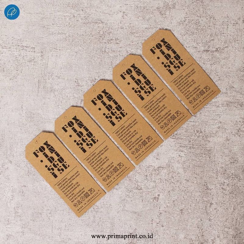 Cetak Hang Tag - Percetakan Offset Surabaya