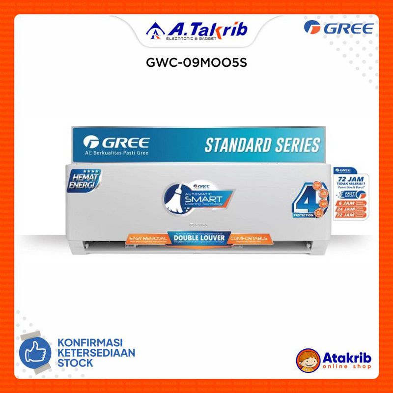 AC SPLIT STANDART 1PK MERK GREE, TYPE GWC-09MOO5S