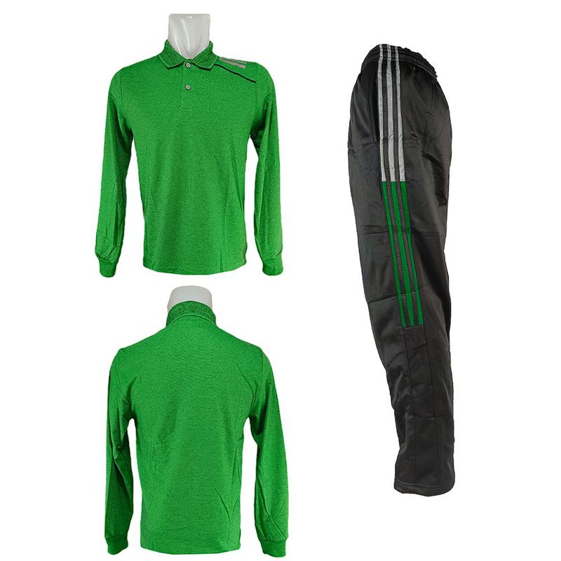 Setelan Pakaian Olahraga Kerson RK Polo Tanga Panjang Green