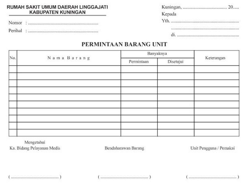 Buku Permintaan Barang Unit dan Perbaikan - Perbaikan