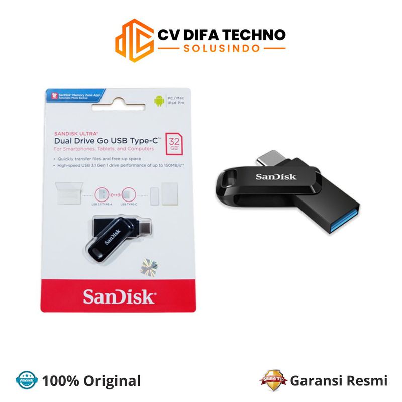 Flashdisk Sandisk OTG USB Type C 32GB