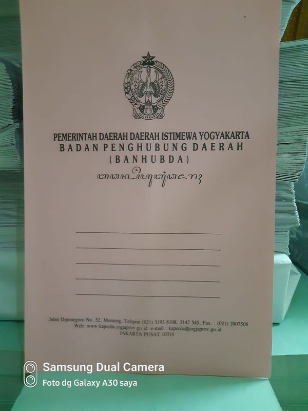 Stopmap berlogo/berkop cetakan pinto nam