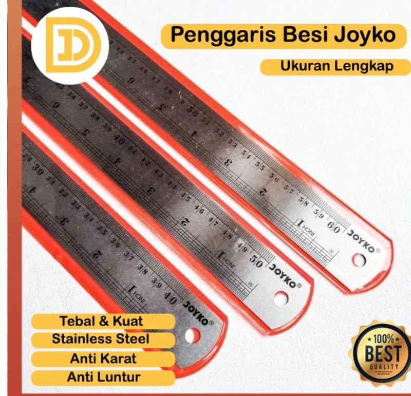 mistar/ penggaris spesifikasi ; Besi 100 cm