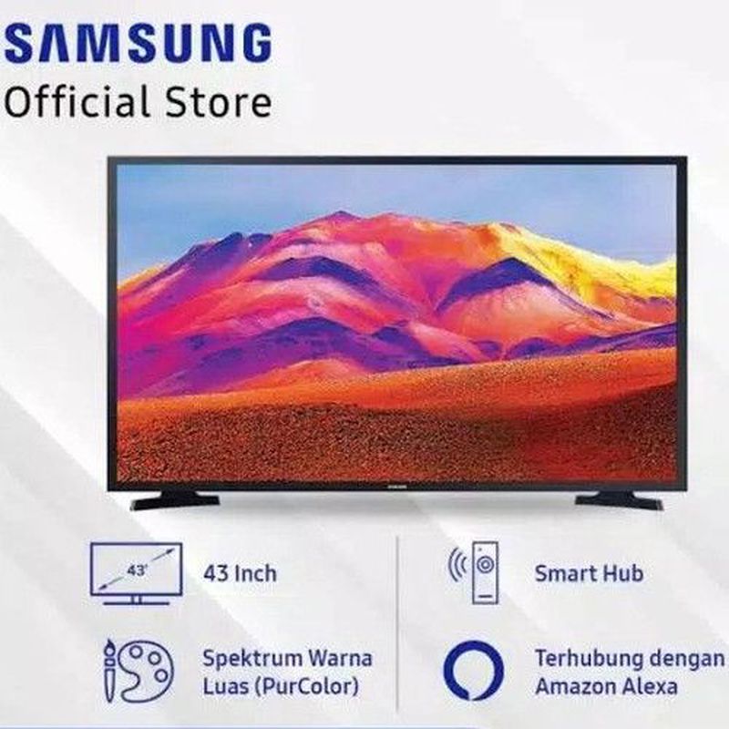 Paket TV SAMSUNG LED 43 Inch 43T6500 Smart TV Full HD +Antena TV Digital Indoor + Bracket Dinding