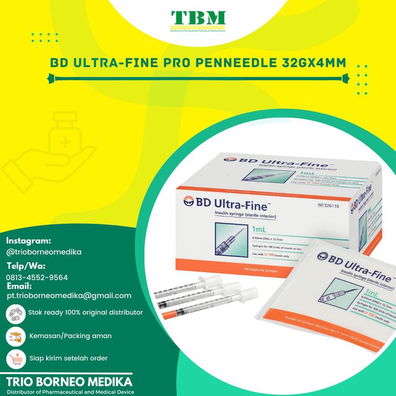 BD ULTRA-FINE PRO PENNEEDLE 32GX4MM - TBM