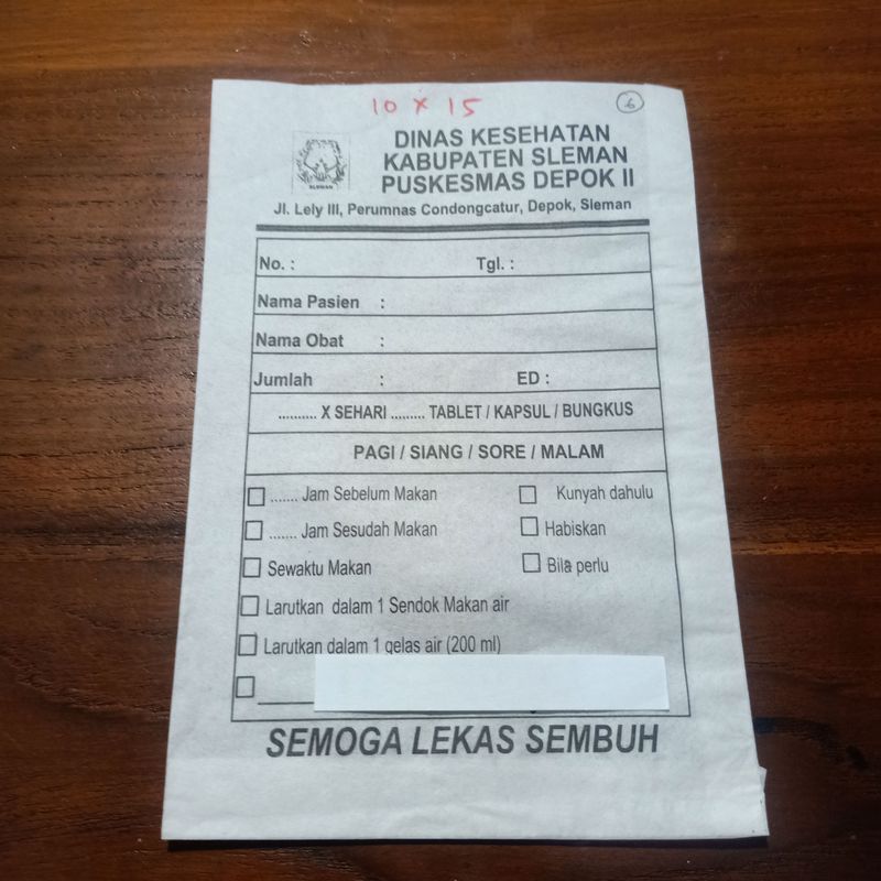 Kertas Bungkus Obat Besar