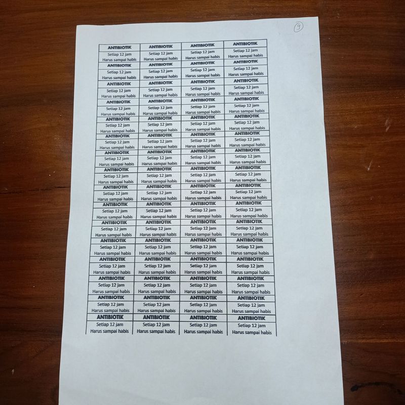 Etiket Obat Antibiotik