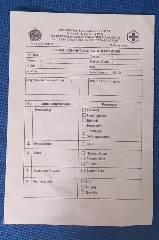 Cetak Form Permintaan Laboratorium