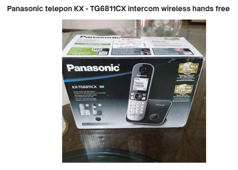 Panasonic telepon KX - TG6811CX intercom wireless hands free