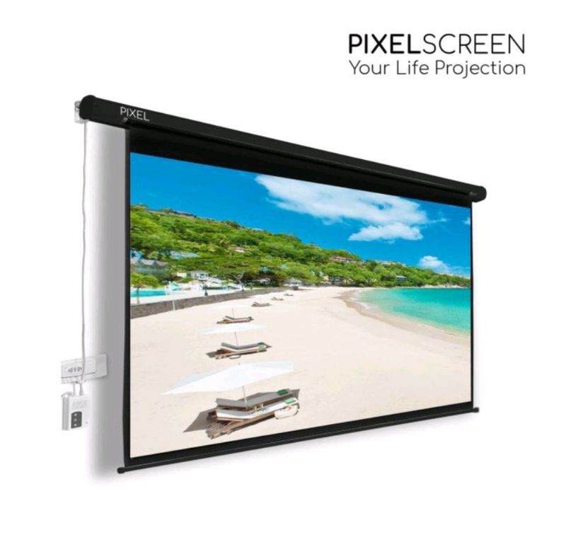 Layar Proyektor 120 Inch Motorized