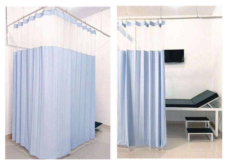 Tirai bahan PVC - Biru