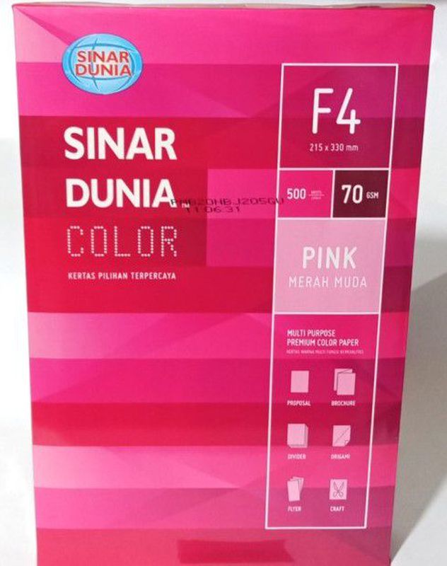 KERTAS UKURAN F4 WARNA MERAH