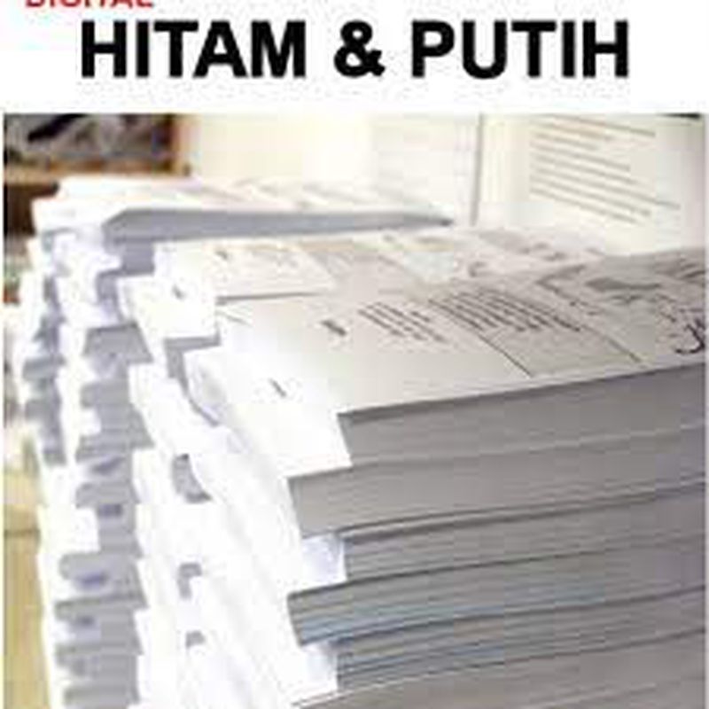 Foto copy kertas HVS ukuran F4/A4 hitam putih