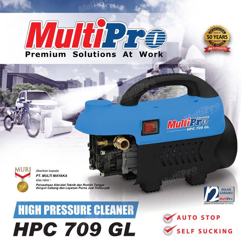 High Pressure Cleaner Cuci Steam Multipro HPC 709GL
