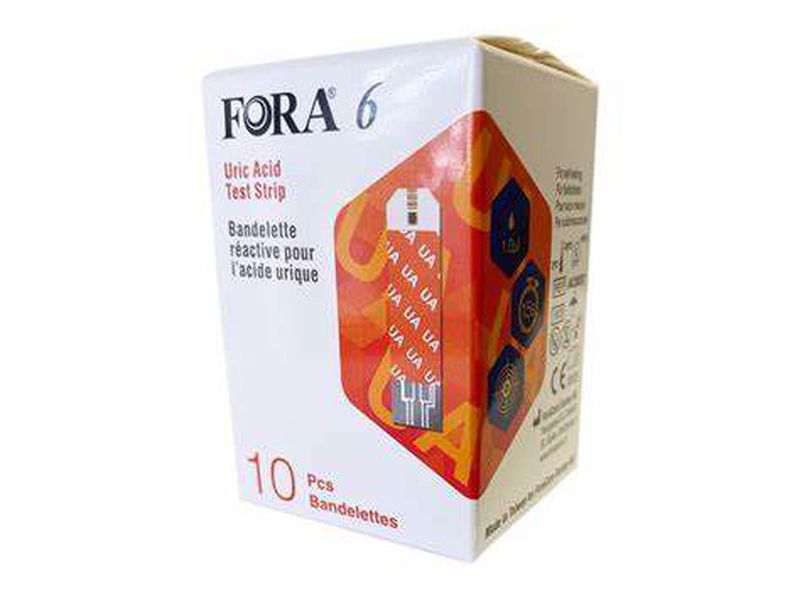 FORA 6 Uric Acid Test Strip (10 Strip)