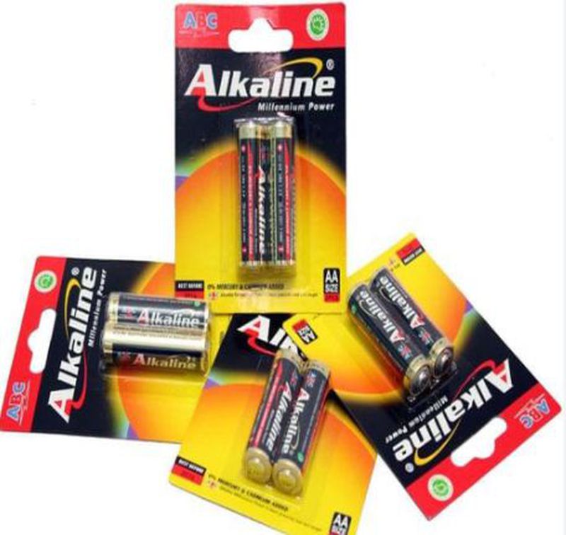 Baterai Alkaline AA/A2 Merk ABC/harga per set isi 2 buah