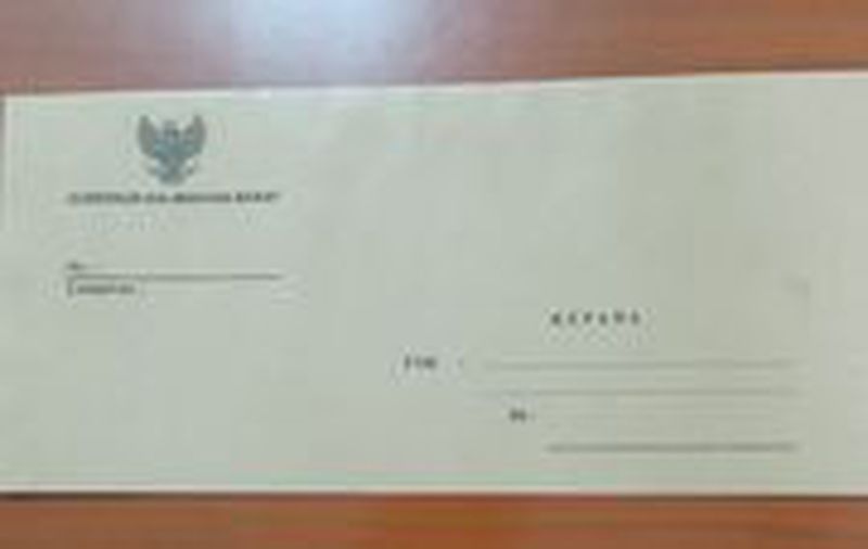 Cetak Amplop Surat Gubernur