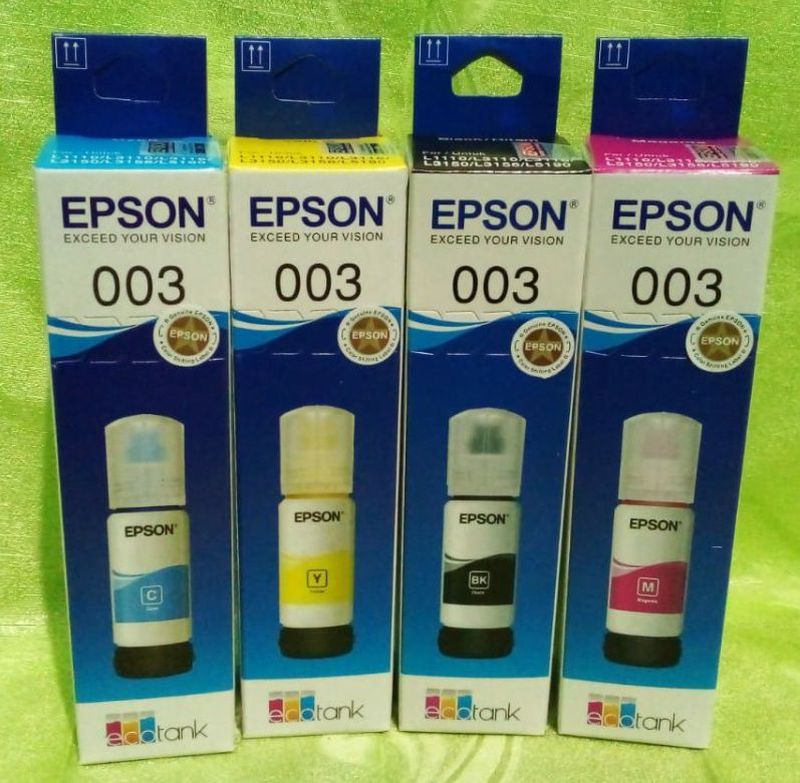 TINTA EPSON 003 SERIES CYAN/ MAGENTA/ YELLOW/ BLACK ORIGINAL