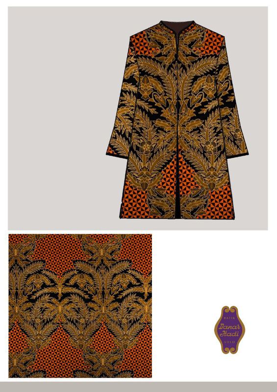 BAJU BATIK WANITA LENGAN PANJANG - L
