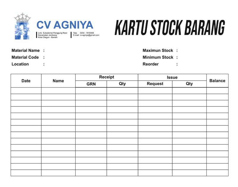 KARTU BARANG