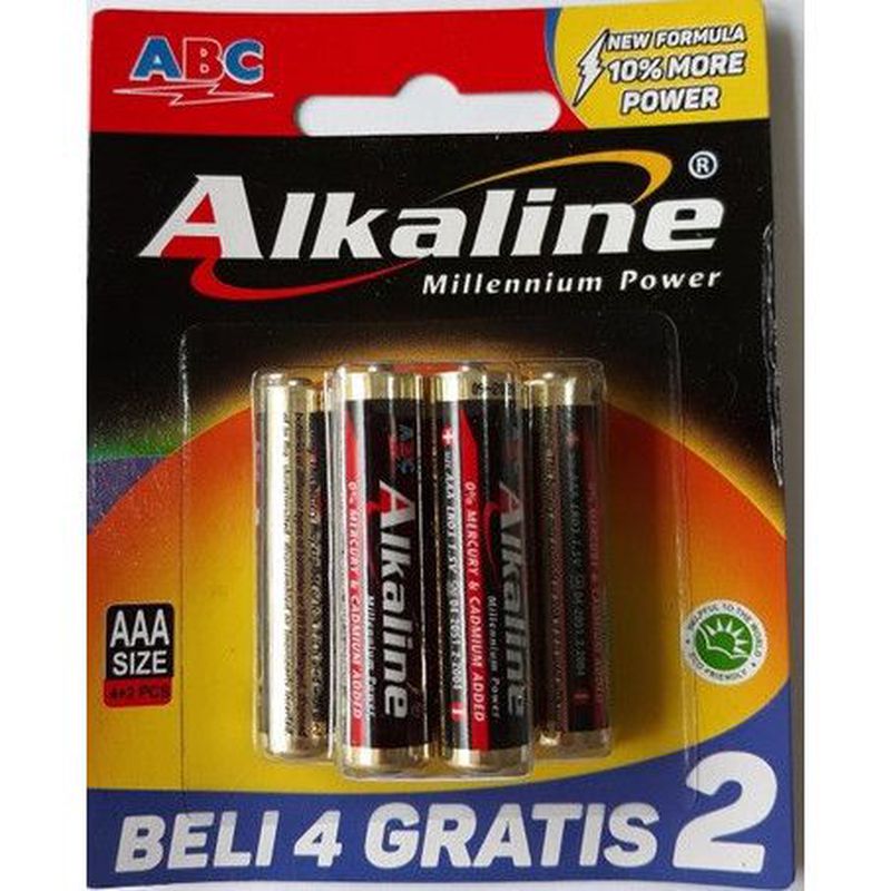 Baterai AAA ABC Alkaline isi 6