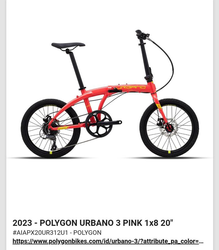 Polygon Sepeda Lipat Urbano 3 - Pink