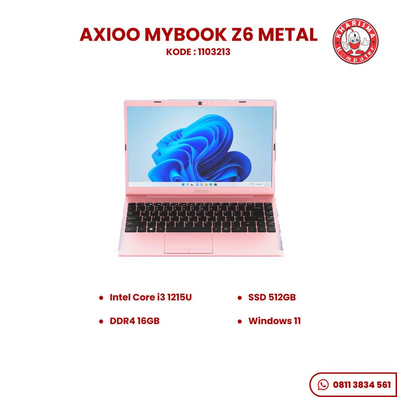 Laptop Axioo Mybook Z6 Metal 16gb 512gb Pink