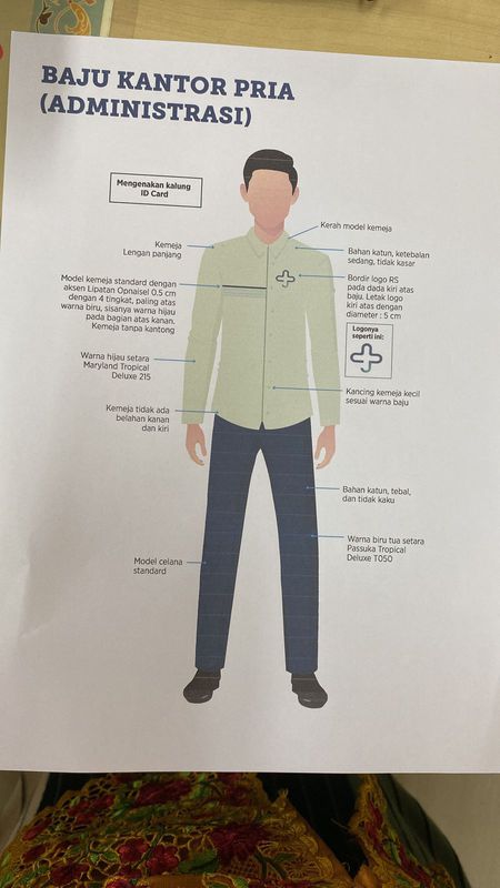 Baju Lengan Panjang Admin Pria