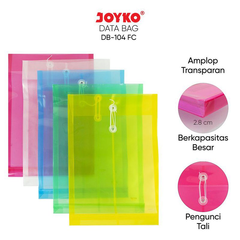 Joyko Data Bag Map Plastik A4 F4 Folio Tas Data Tali Joyko DB-104F/C
