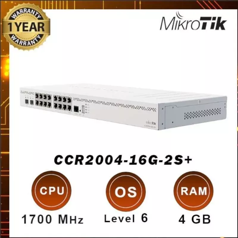 Mikrotik CCR 2004 16G 2S+Installasi +Konfigurasi