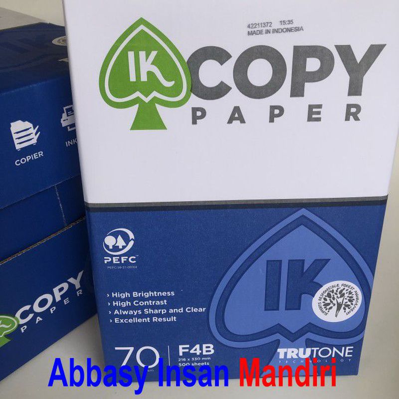 Kertas HVS IK Copy Paper Ukuran F4 70 gr
