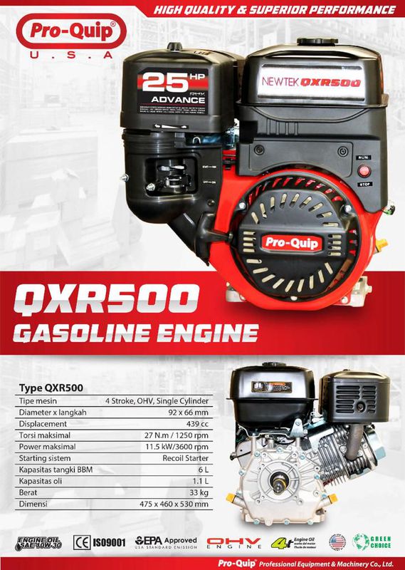 Mesin Ketinting Pro Quip Type QXR500 Gasoline Engine