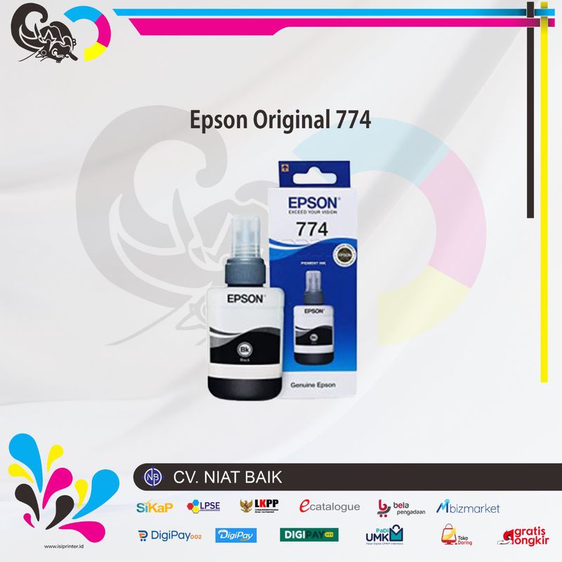 Tinta Epson 774 - Black 664 CMYK - 664 YELLOW