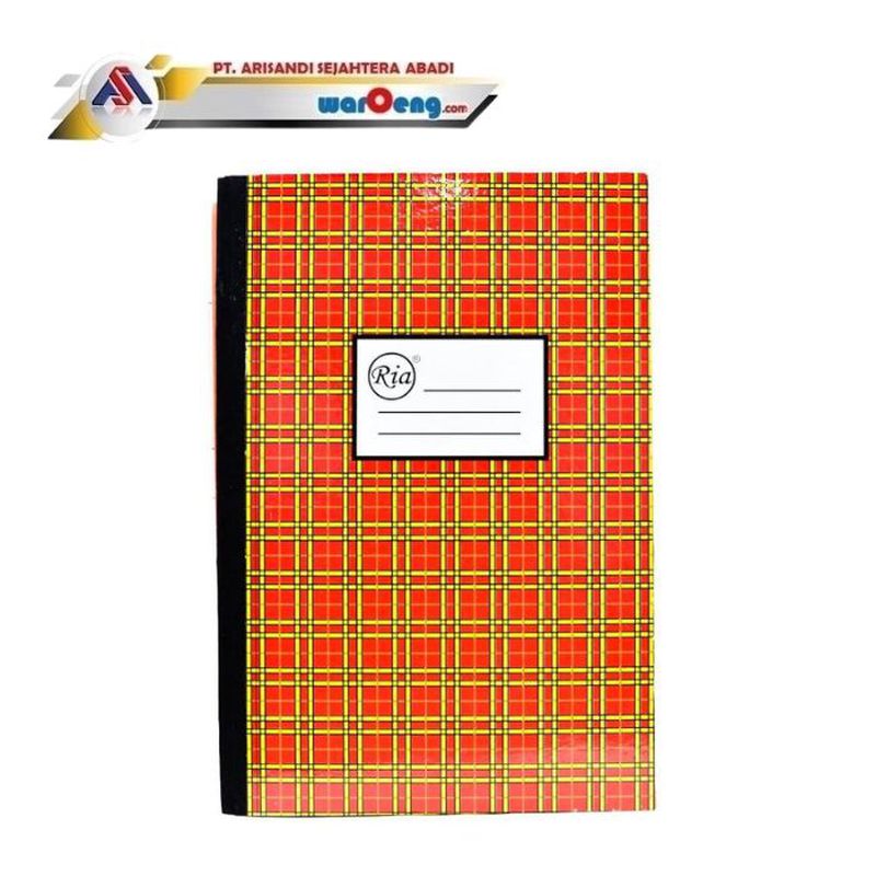 Ria Buku Hard Cover (Buku Tulis) 100sheets Folio (F4) 1pc