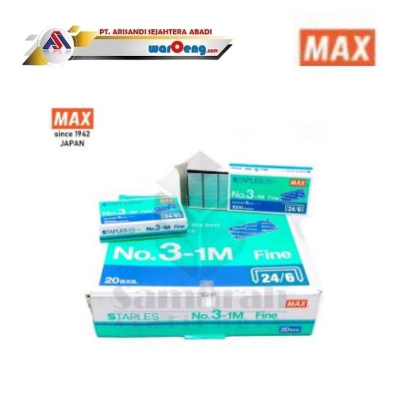 Isi Staples Max No. 3 Original / Refill Stapler Besar Asli Jepang