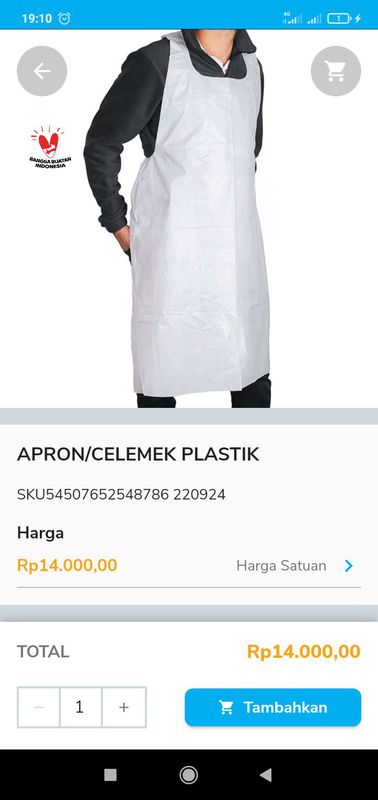Apron Celemek Plastik