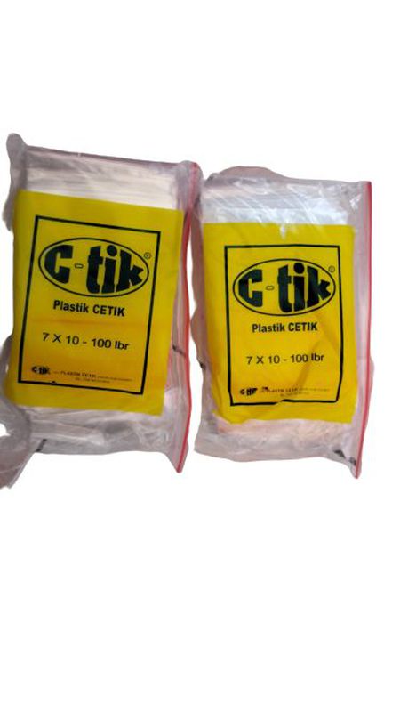 Plastik Cetik Ukuran 7x10 perpak besar