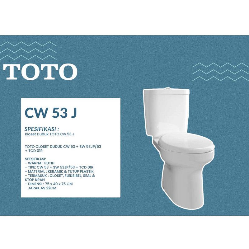 CW 53 J TOTO Kloset Duduk / Monoblok Toto